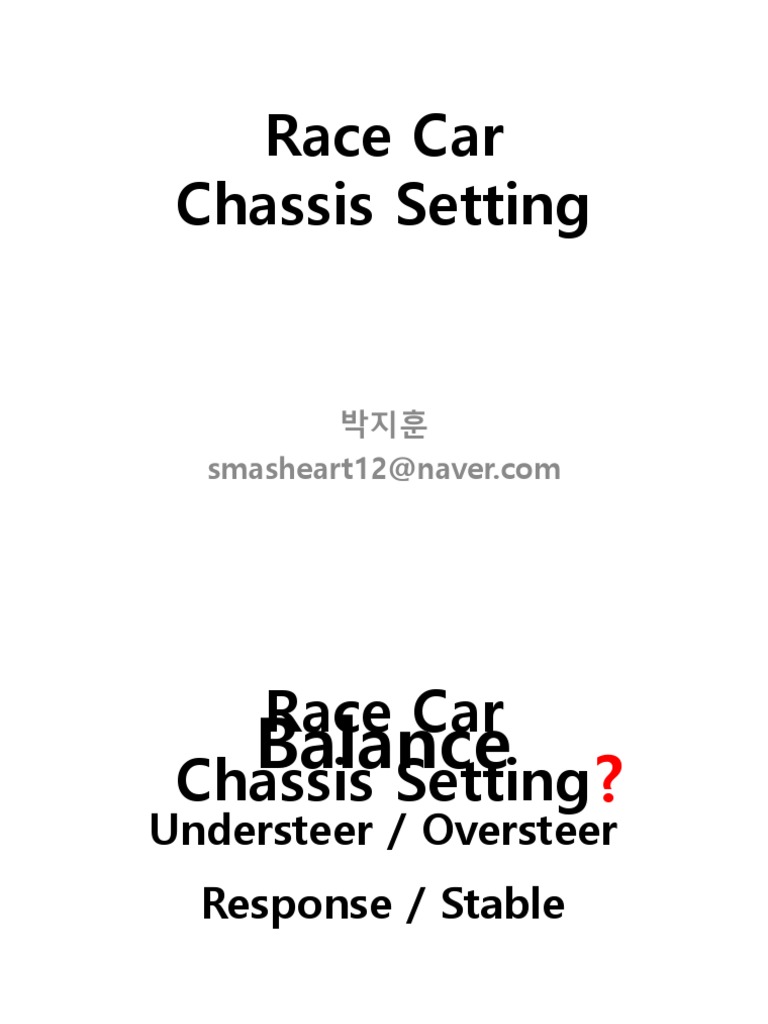 Race Car Chassis Set Up | PDF