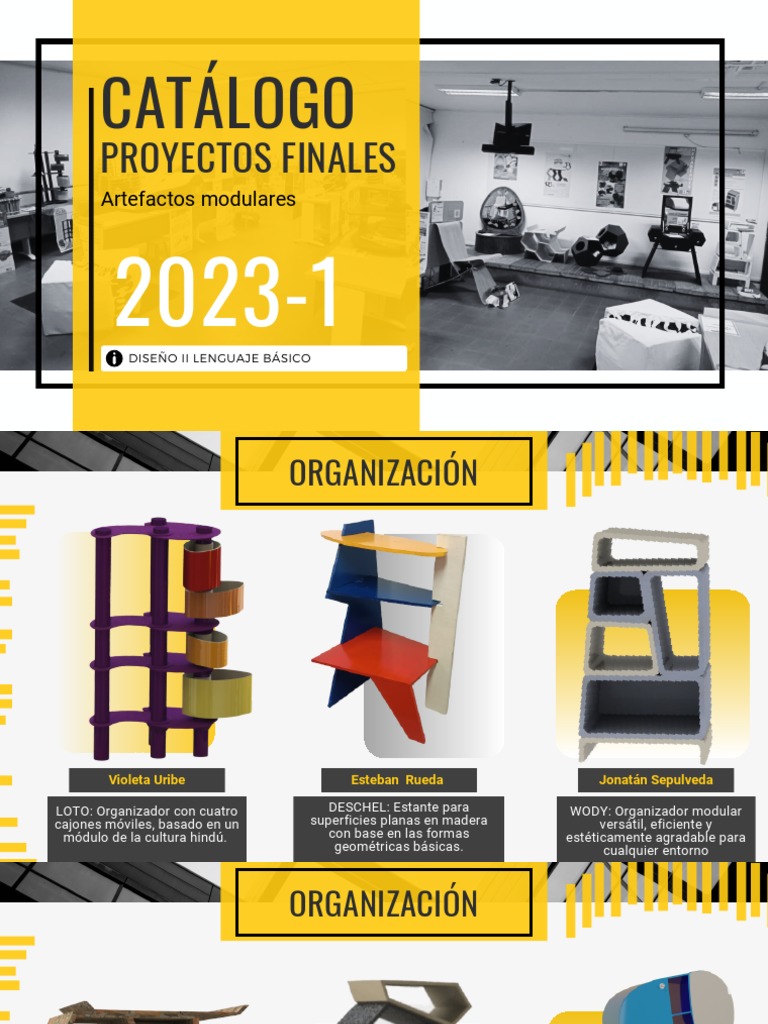 Catálogo Proyecto Final Diseño II 2023-1 | PDF | Inicio | Bienes manufacturados