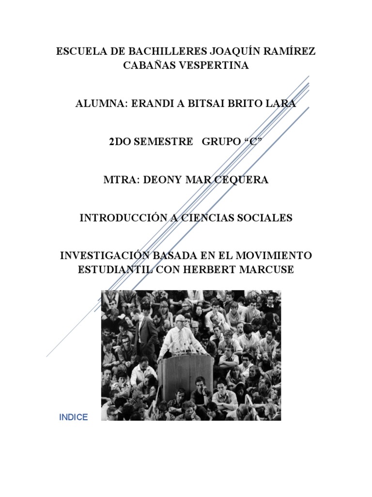 Pensamiento Marcuse | PDF | Socialismo | Sociedad