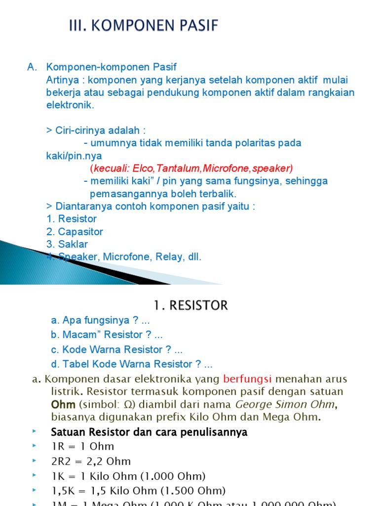 Komponen Pasif | PDF