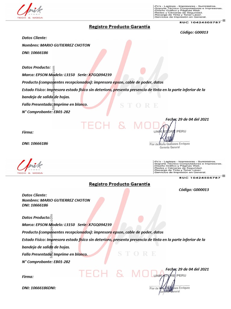 Garantía ASUS | PDF | Impresora (Computación) | Hardware de la computadora