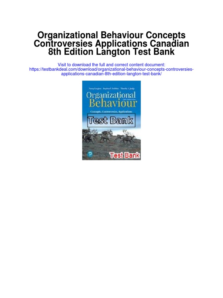 Organizational Behaviour Concepts Controversies Applications Canadian ... Organizational Behaviour Concepts Controversies Applications Canadian ...