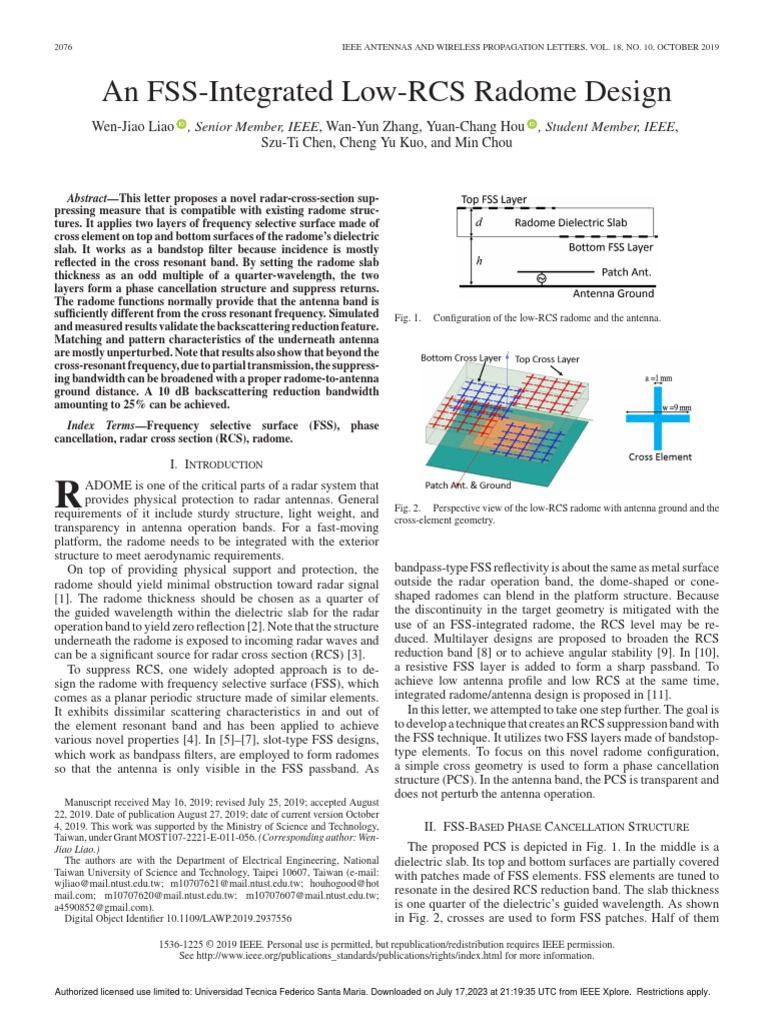 Low-RCS Radome Design for Engineers | PDF | Antenna (Radio) | Radar