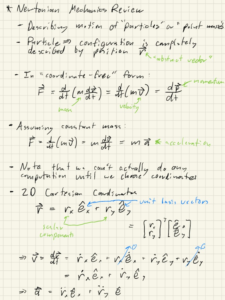 Lecture 1 Pdf Euclidean Vector Velocity