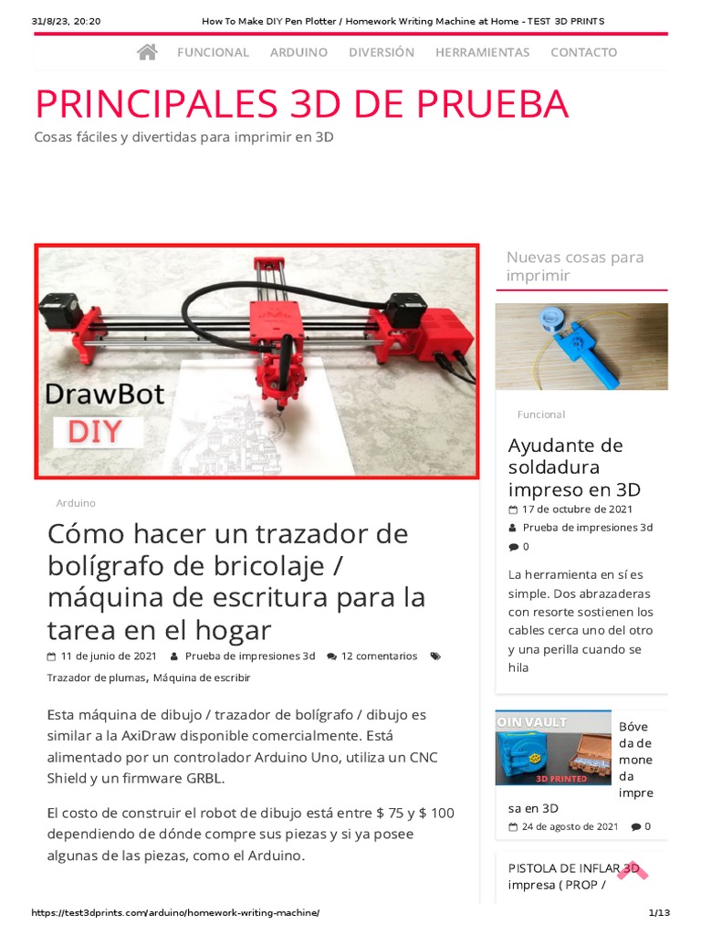 How To Make DIY Pen Plotter - Homework Writing Machine at Home - TEST ...