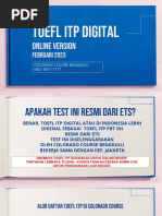 TOEFL Itp Digital Format (Online Itp) Di Ilp Cikini | PDF
