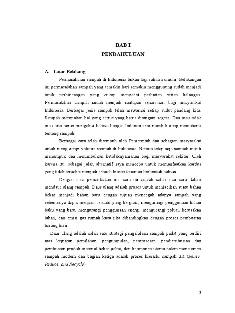 BAB 1 - 4, Daftar Pustaka, Lampiran (REVISI) | PDF