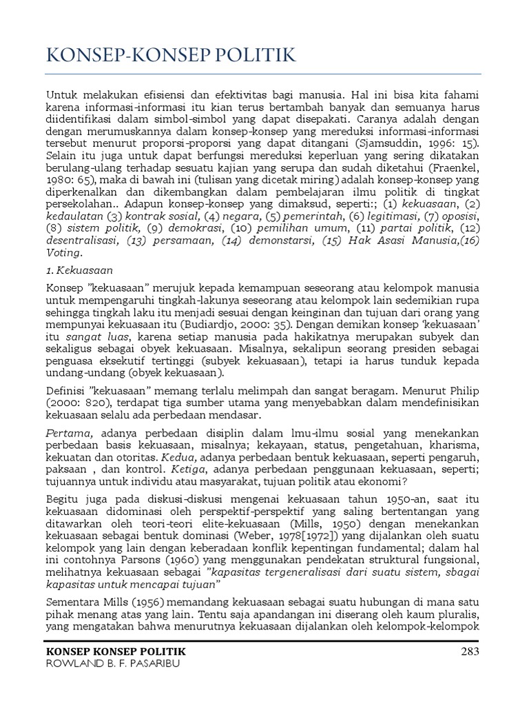 Bab 09 Konsep Konsep Politik | PDF | Politik
