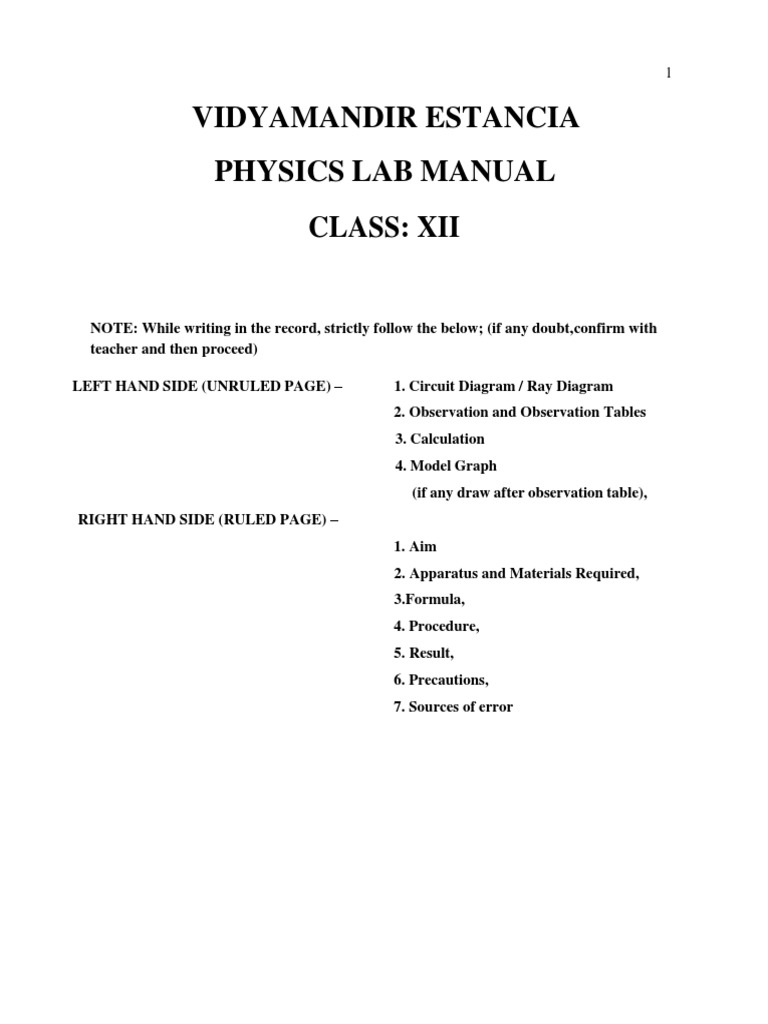 PHYSICS Lab Manual 2022-23-1 | PDF | P–N Junction | Series And Parallel ...