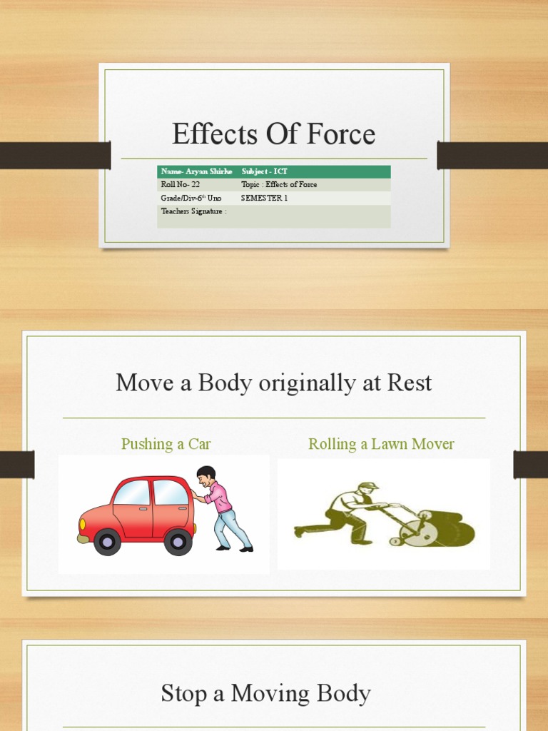 Effects of Force | PDF