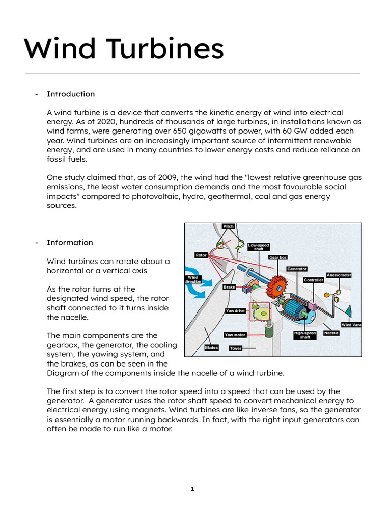 Wind Turbines | PDF | Wind Power | Wind Turbine