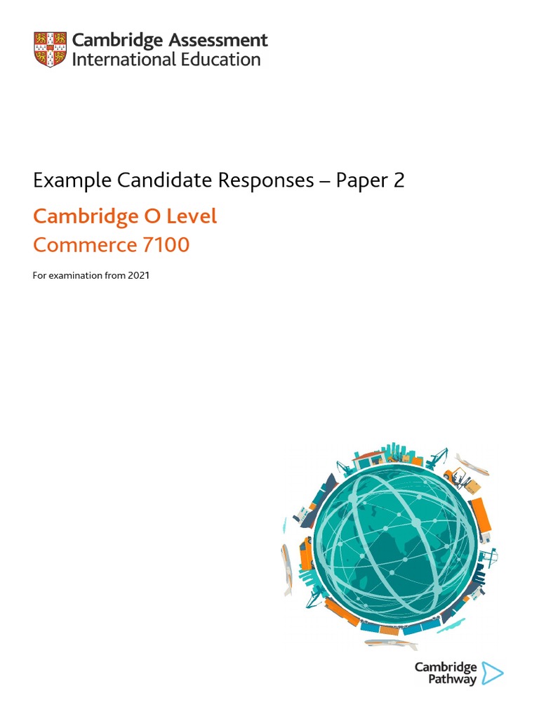 7100 Example Candidate Responses Paper 2 (For Examination From 2021 ...