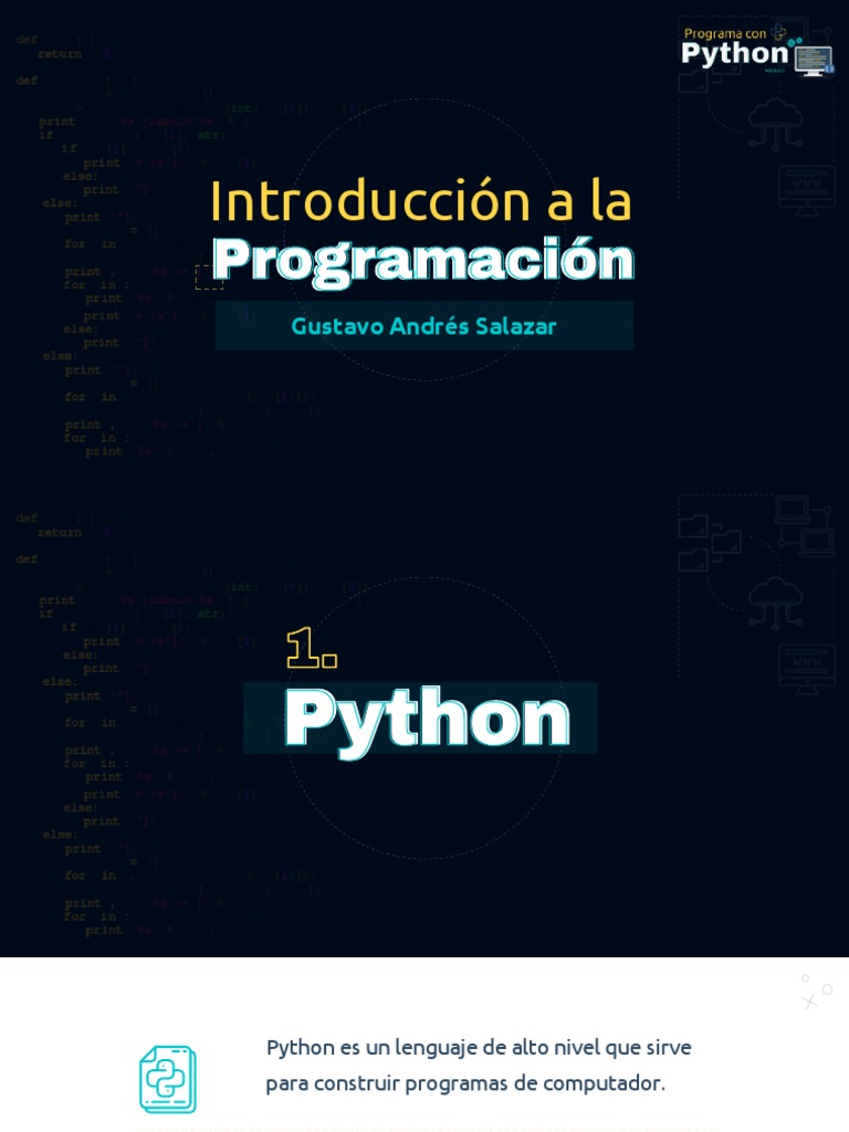 1 Introduccion A Python Pdf Python Lenguaje De Programación Programación
