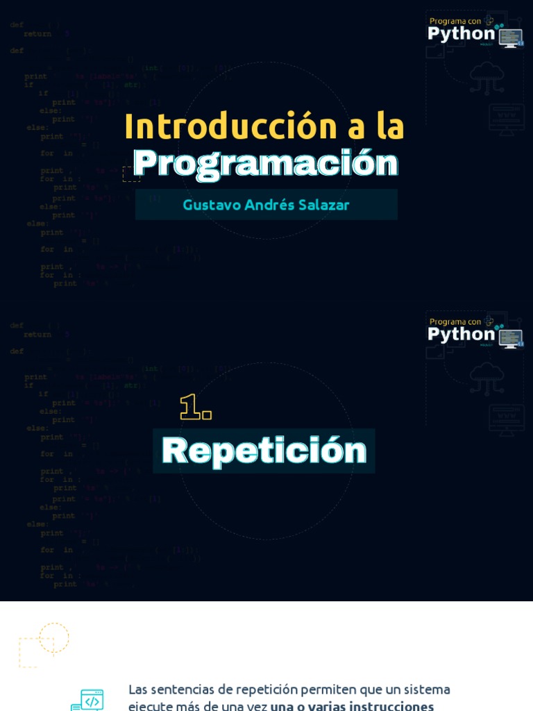 Repetición | PDF | Python (lenguaje de programación) | Algoritmos