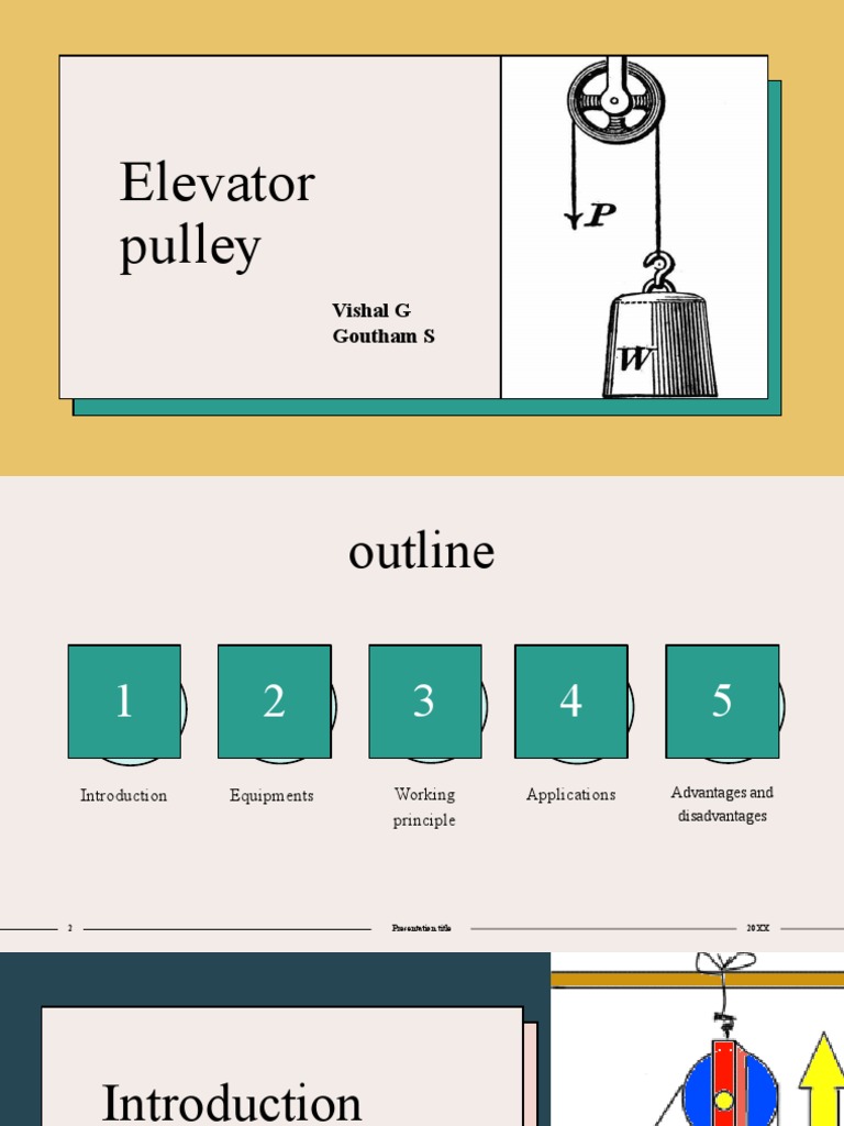 Elevator Pulley Systems Explained | PDF