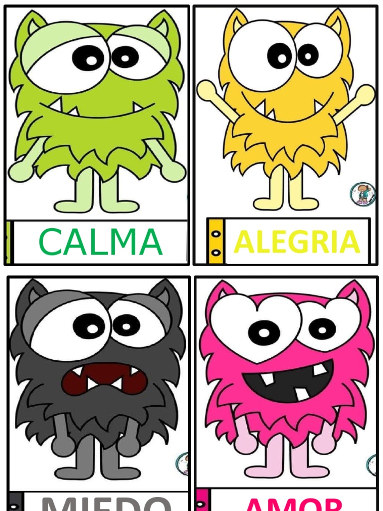 Mounstro de Colores para Termometro de Emociones | PDF
