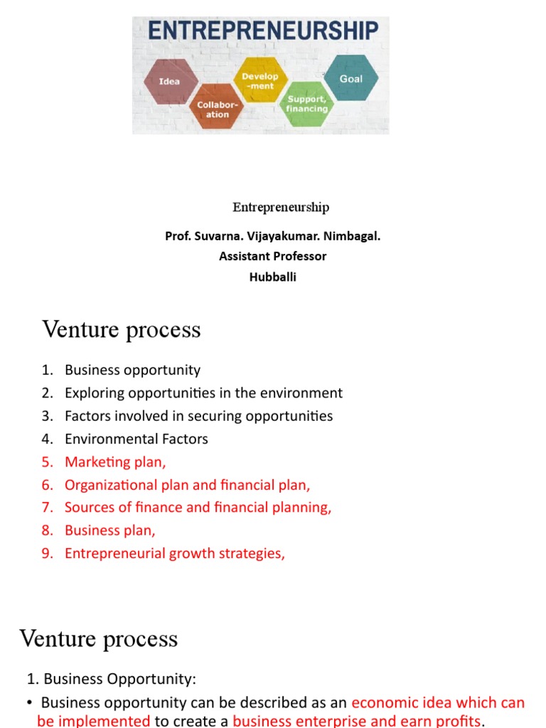 Entrepreneruship Venture Process | PDF | Franchising | Entrepreneurship