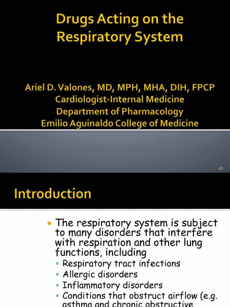 EAC+BASIC+Respiratory+Pharmacology+Drugs+ | PDF | Respiratory Tract | Lung