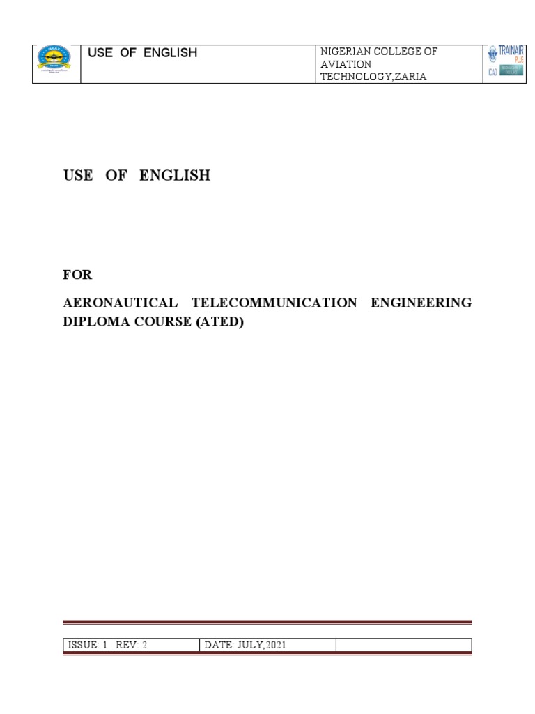 Use of English For Ated Course Note | PDF | Part Of Speech | Speed Reading