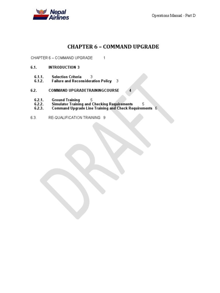 OMD-6 - Command Upgrade Training and Checking Contents | PDF ...