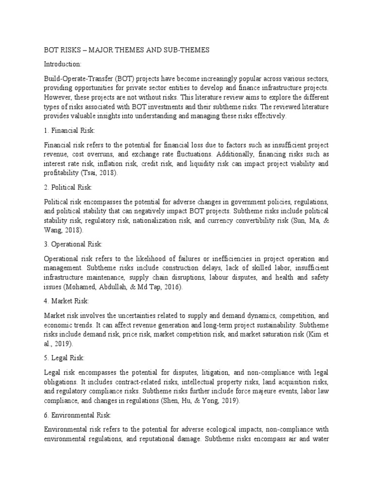 Bot Risks - Themes and Sub-Themes | PDF | Risk | Financial Risk