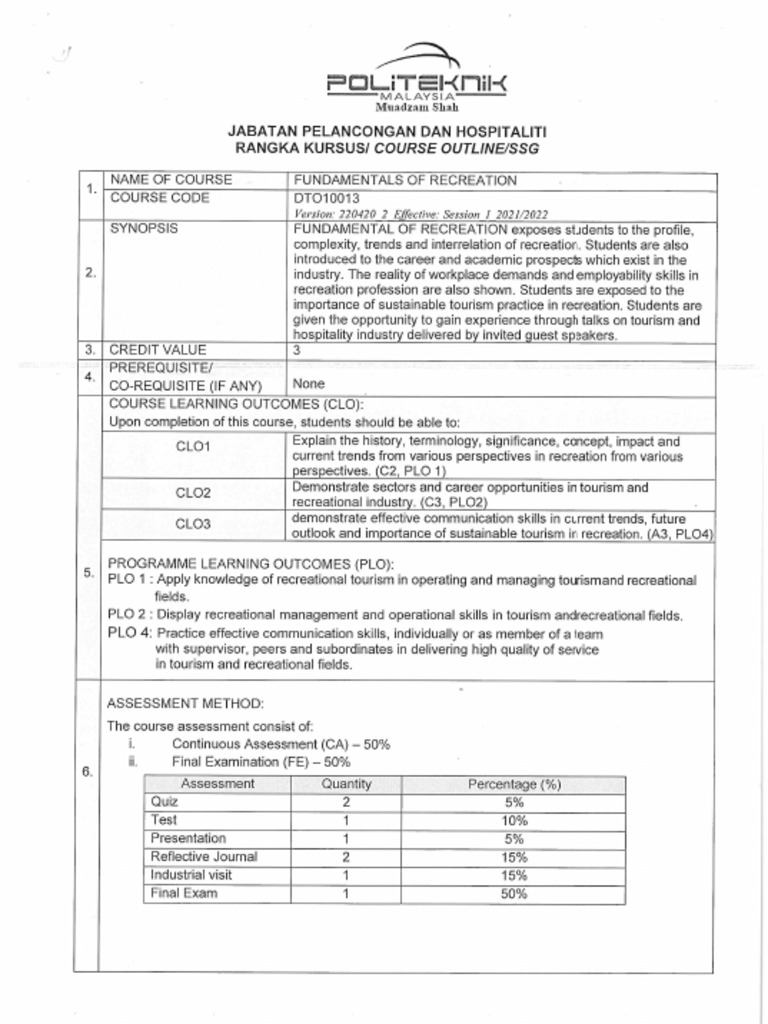 SSG Dto10013 Sesi 1 2023 2024 (DRT) | PDF