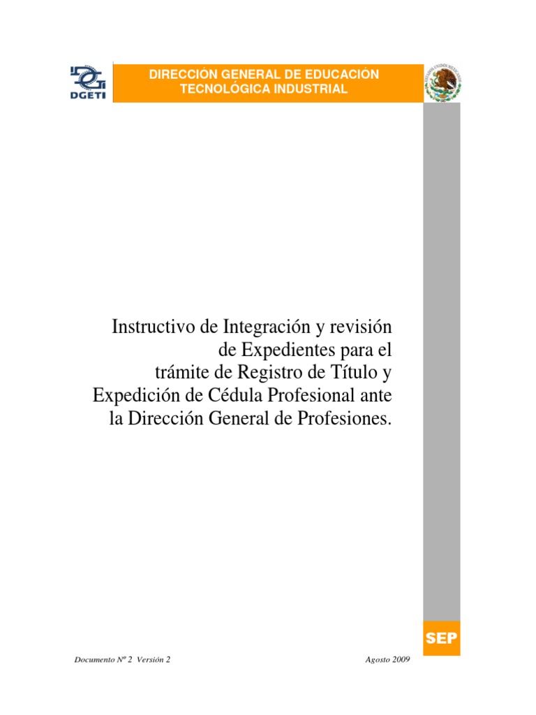 Instructivo Titulación DGETI | PDF | Certificado de nacimiento