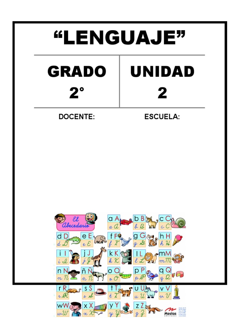 Grado 2° Unidad 2: "Lenguaje" | PDF | Escritura | Libros