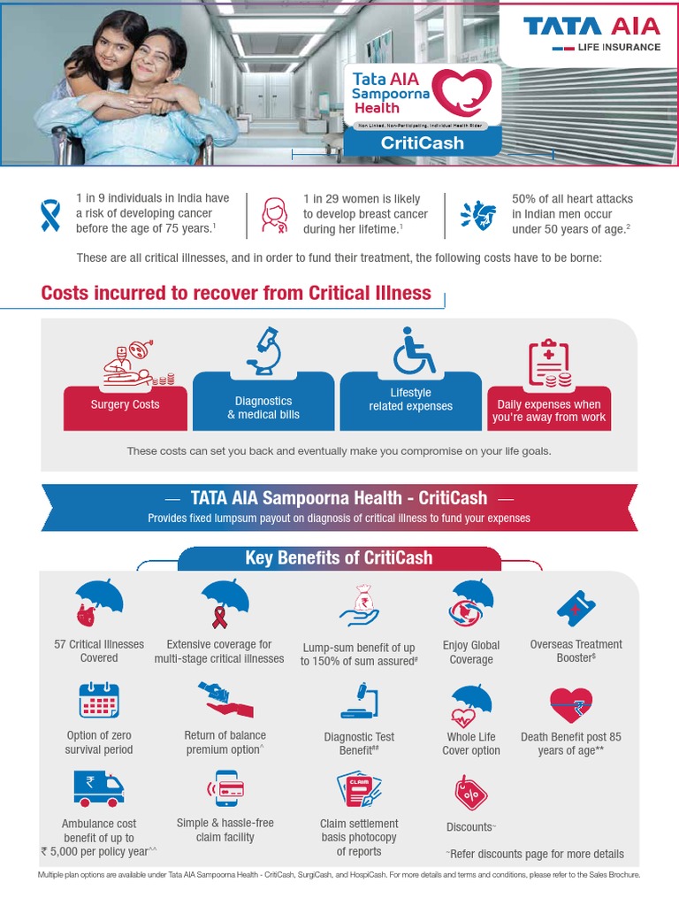 CritiCash Leaflet | PDF | Insurance | Life Insurance