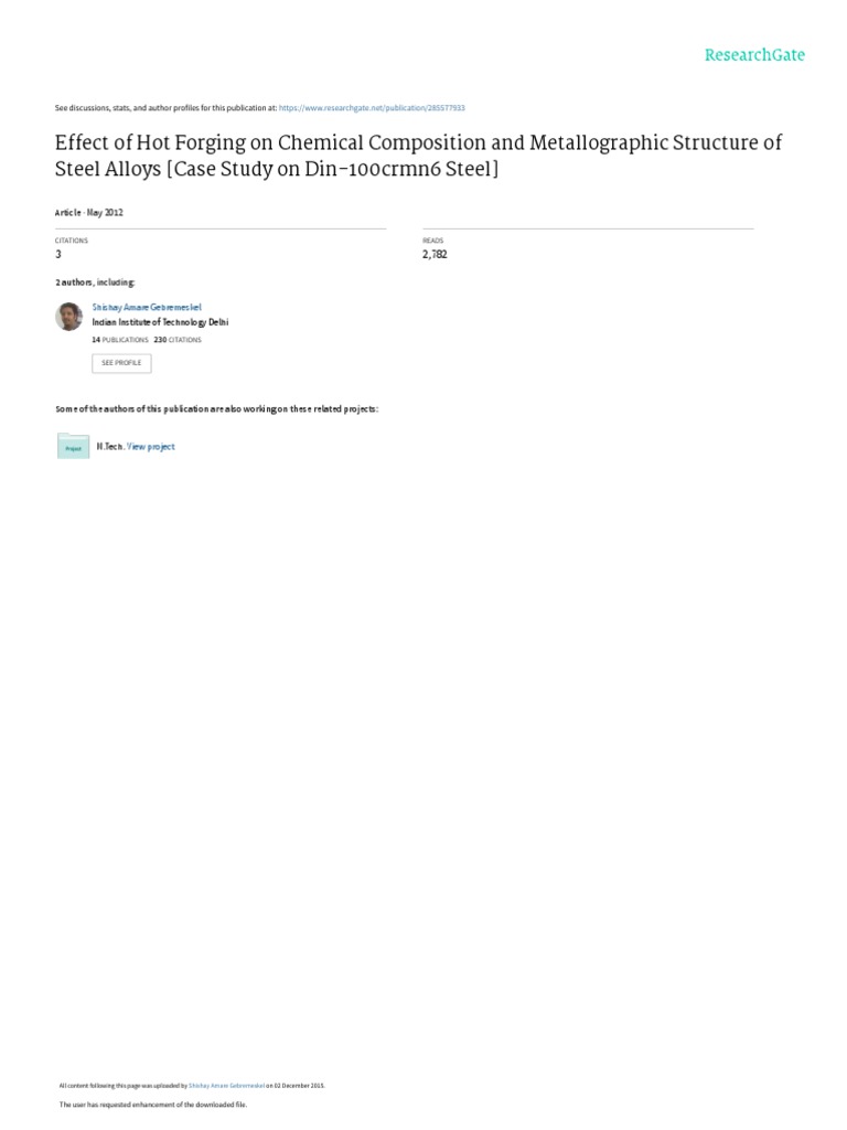 Myresearchin IJAST | PDF | Forging | Deformation (Engineering)