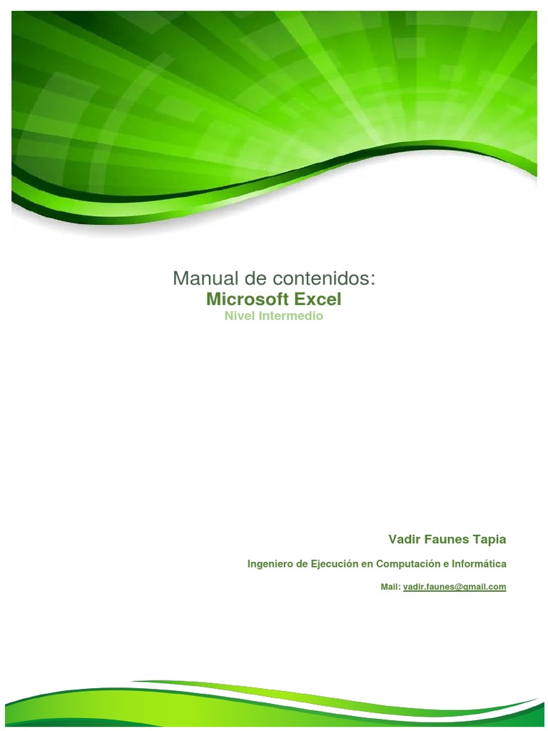 Manual de Microsoft Excel Vadir | PDF | Microsoft Excel | Hipervínculo Manual de Microsoft Excel Vadir | PDF | Microsoft Excel | Hipervínculo
