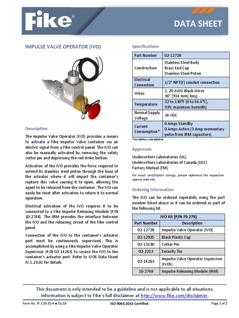 KIT IVO 70-279-2022-Data-Sheet | PDF | Valve | Amplifier