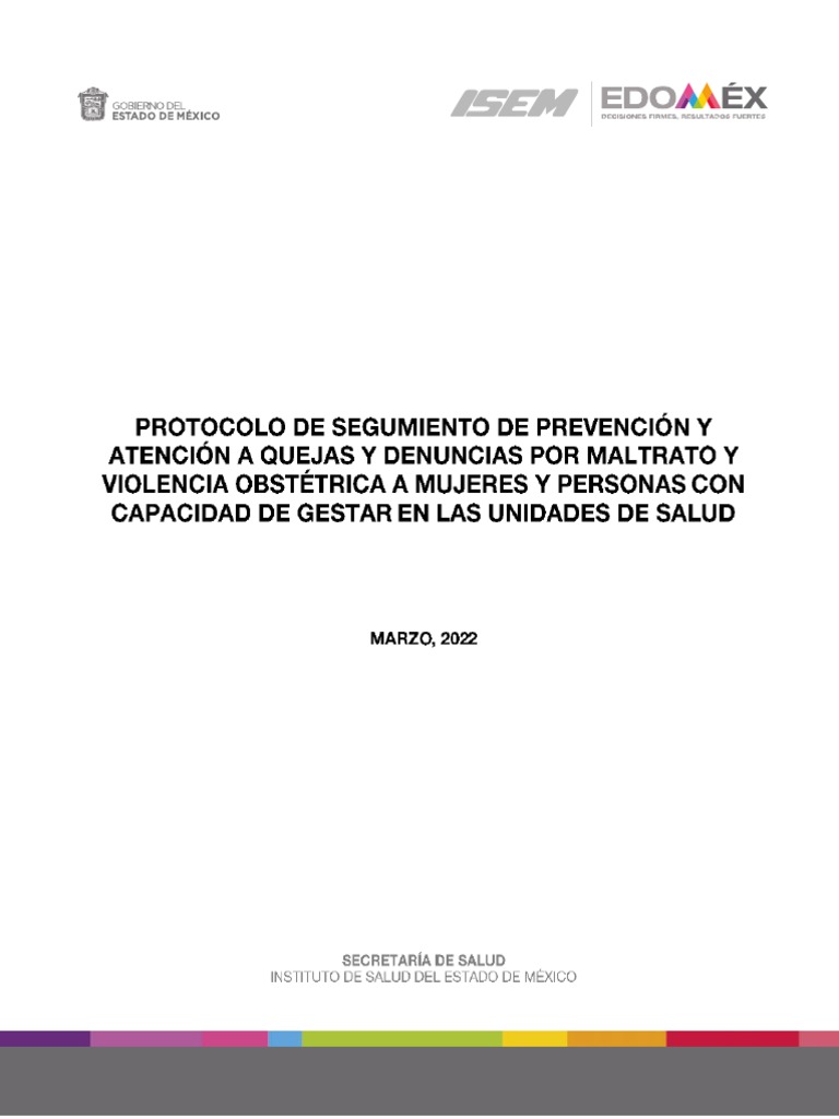 Protocolo - Atencion - 2022 Protocolo de Prevencion Violencia Obstetrica A Mujeres y Personas ...