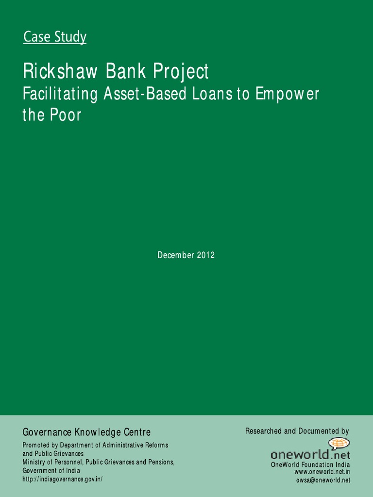 Pages 161 Rickshaw Bank Project Facilitating Asset Based Loans To Empower The Poor | PDF | Banks ...