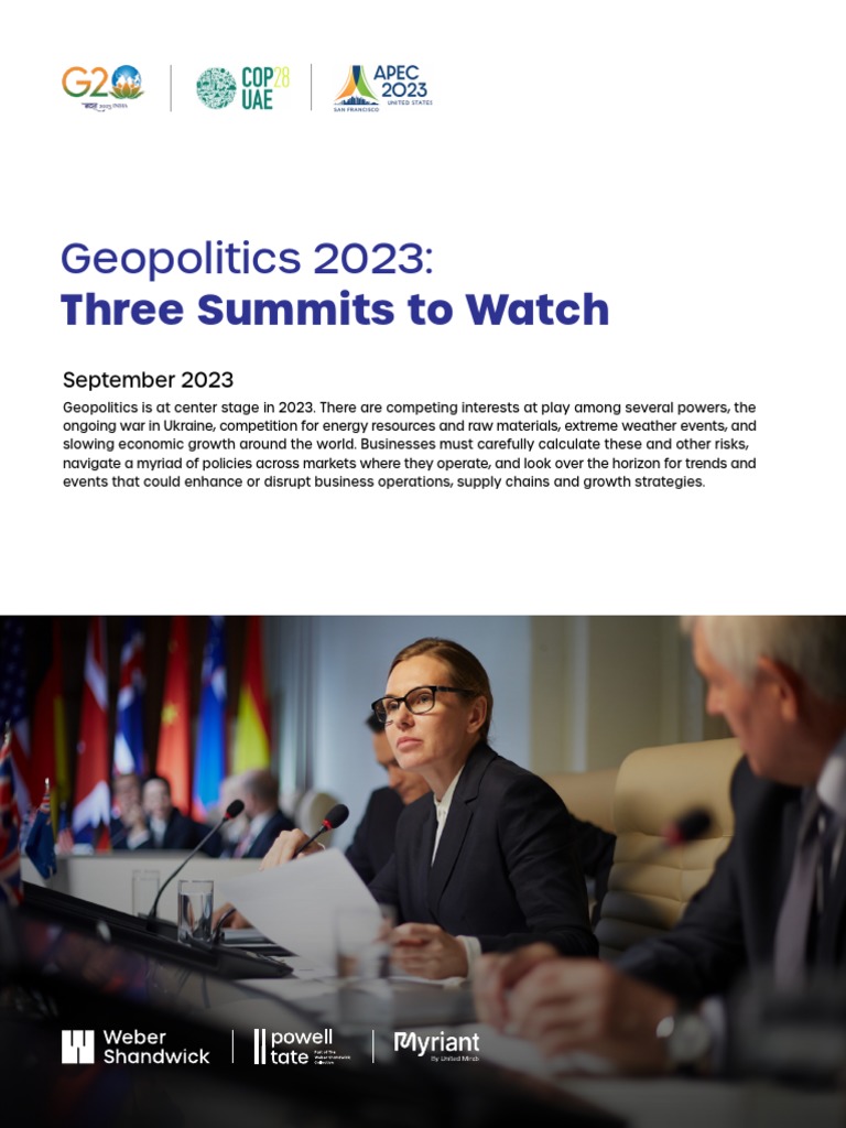 Geopolitical Summits to Watch in 2023 | PDF | Asia Pacific Economic ...