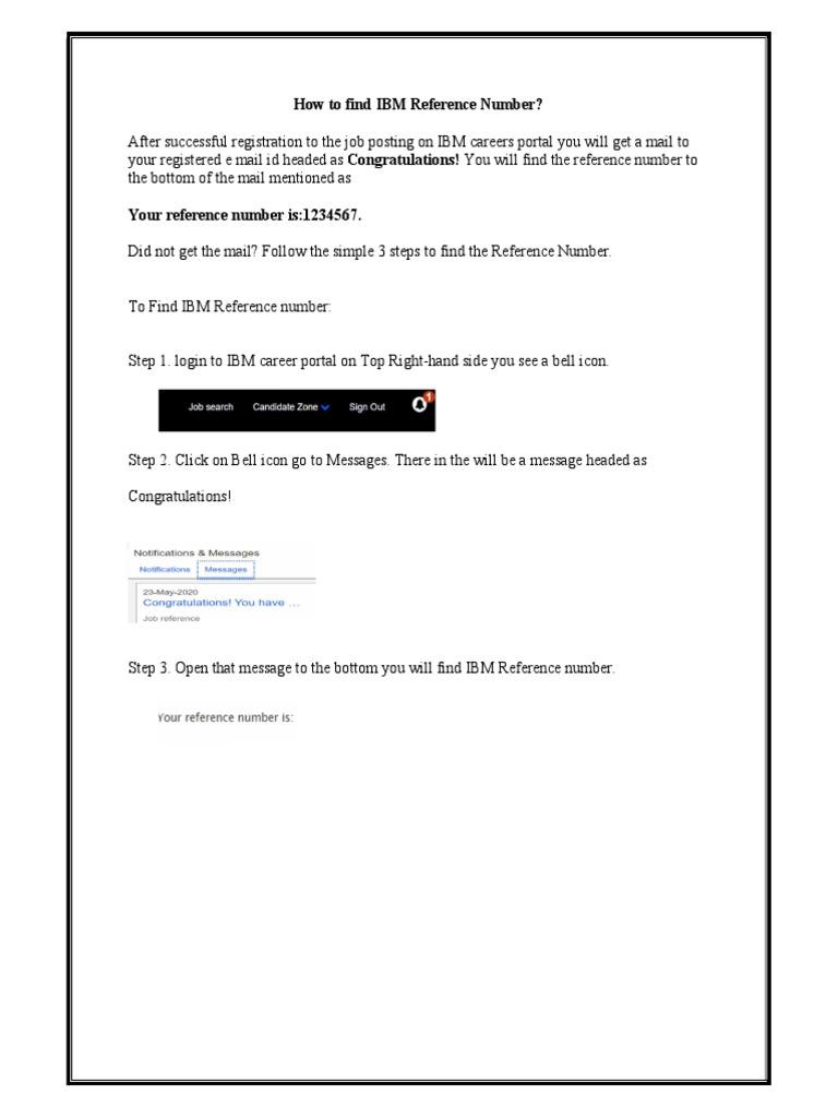 How To Find IBM Reference Number | PDF