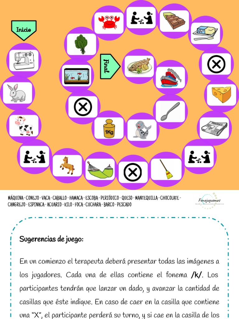 Juego de Mesa Fonema K | PDF