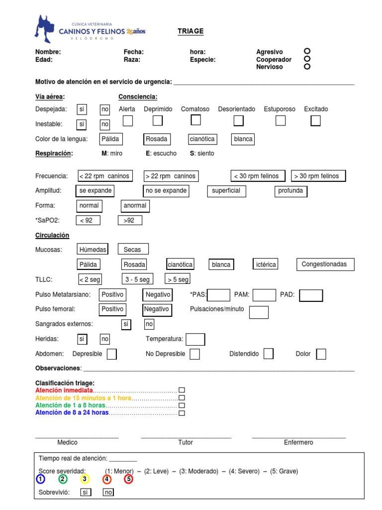 Formato Triage | PDF | Fisiología | Cuidado de la salud
