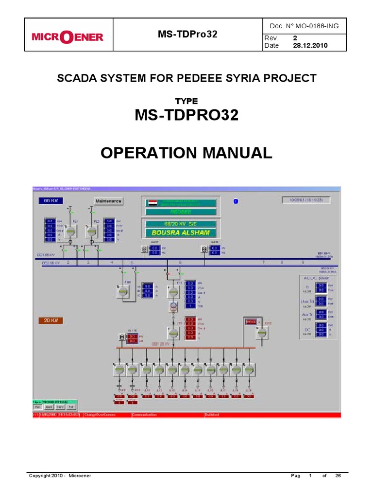 Tdpro Operationmanual | PDF | Ac Power | Scada