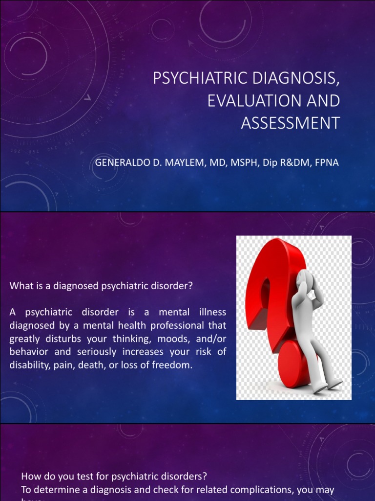 Psychiatric Diagnosis and Evaluation Guide | PDF | Diagnostic And ...