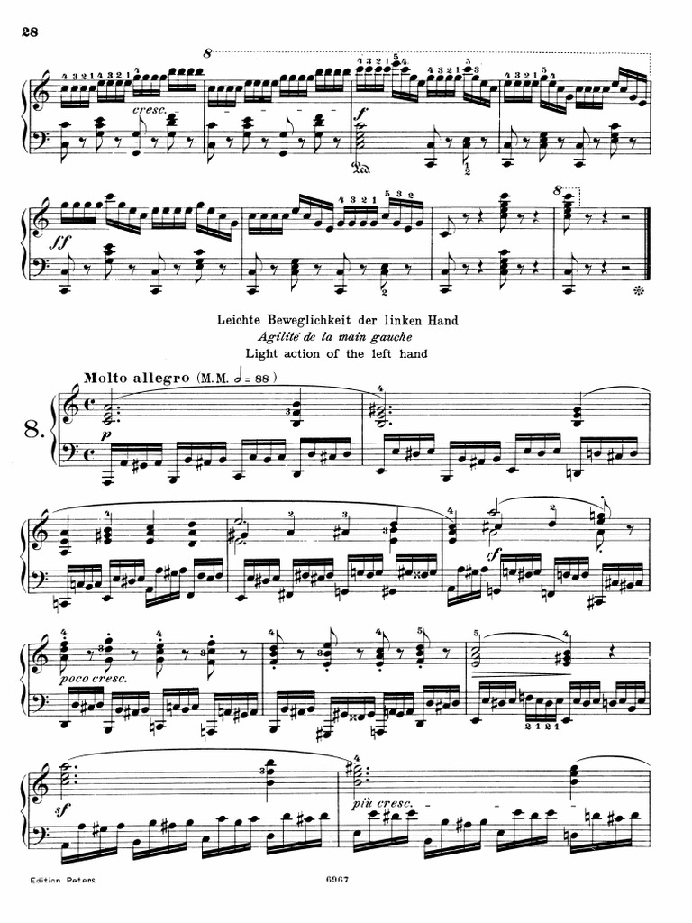 Estudio Op.740, No.8, Czerny | PDF