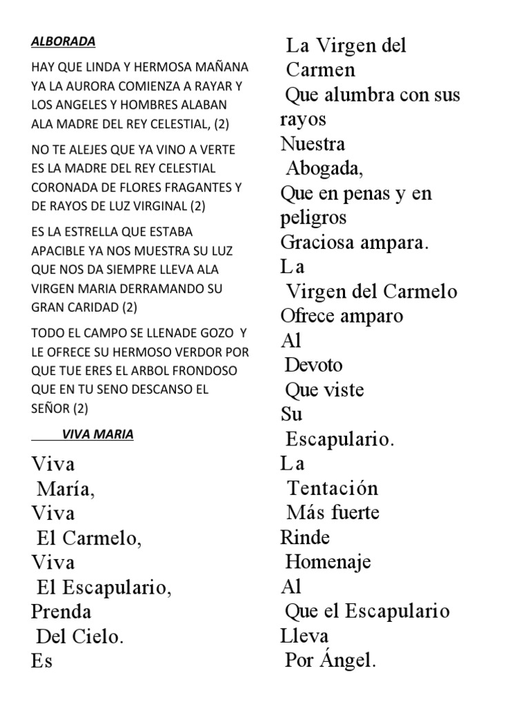 ALBORADA | PDF | María, madre de Jesús | Iglesia Católica