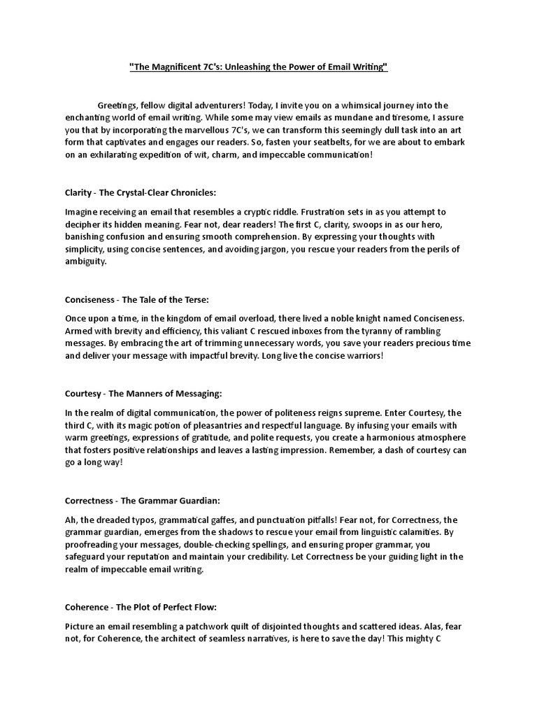 The Magnificent 7C's | PDF | Human Communication | Communication