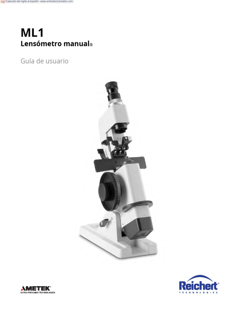 Lensometro en Es | PDF | Lentes | Tornillo