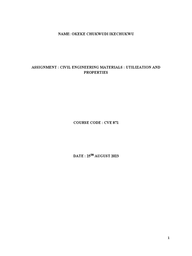 Civil Engineering Materials | PDF | Strength Of Materials | Composite ...