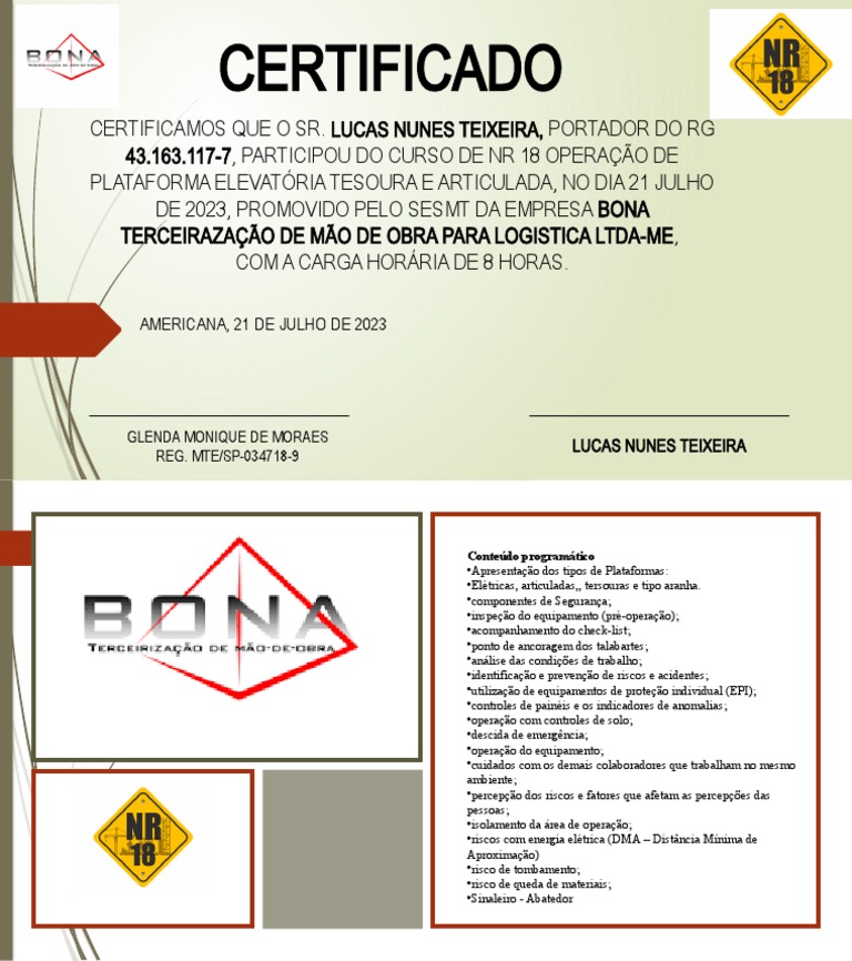 Modelo Certificado Pemt | PDF