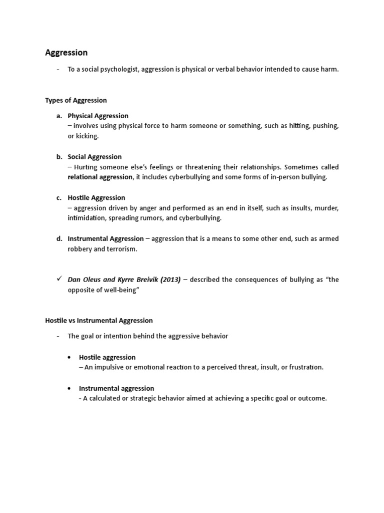 Aggression | PDF | Aggression | Anger