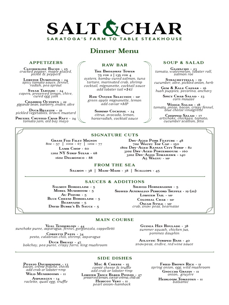 Salt DinnerMenu 07.06.23 | Descargar gratis PDF | Salad | Pickling