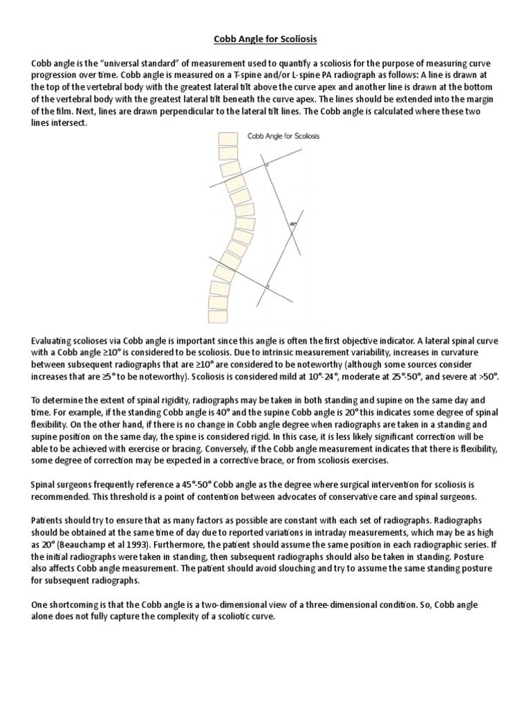 Measuring Cobb Angle in Scoliosis | PDF | Scoliosis | Clinical Medicine