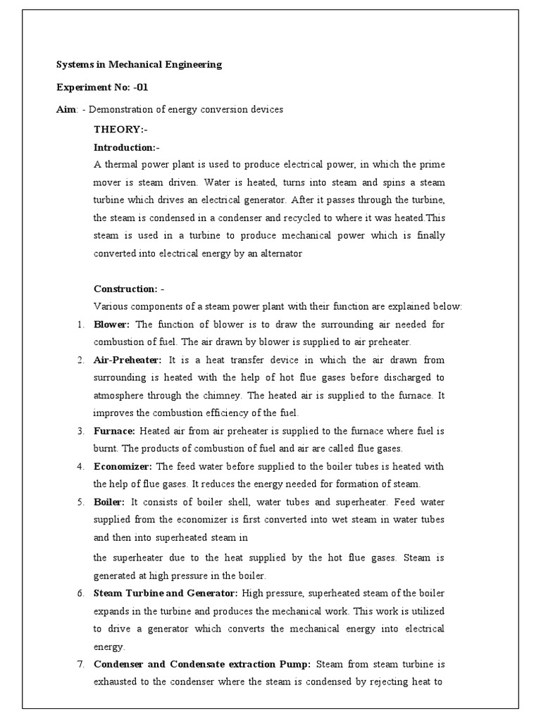 Energy Conversion in Thermal Power Plants | PDF | Boiler | Steam